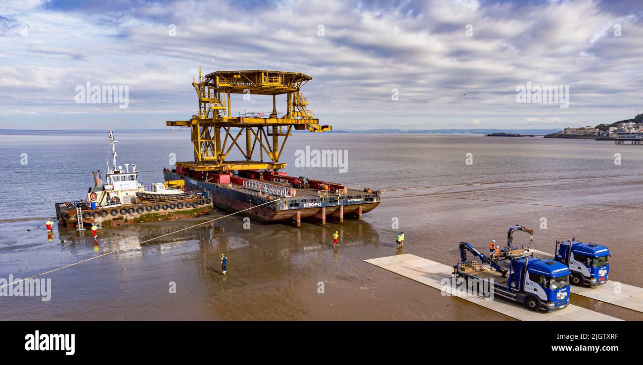 See Monster, a decommissioned North Sea offshore platform that is set ...