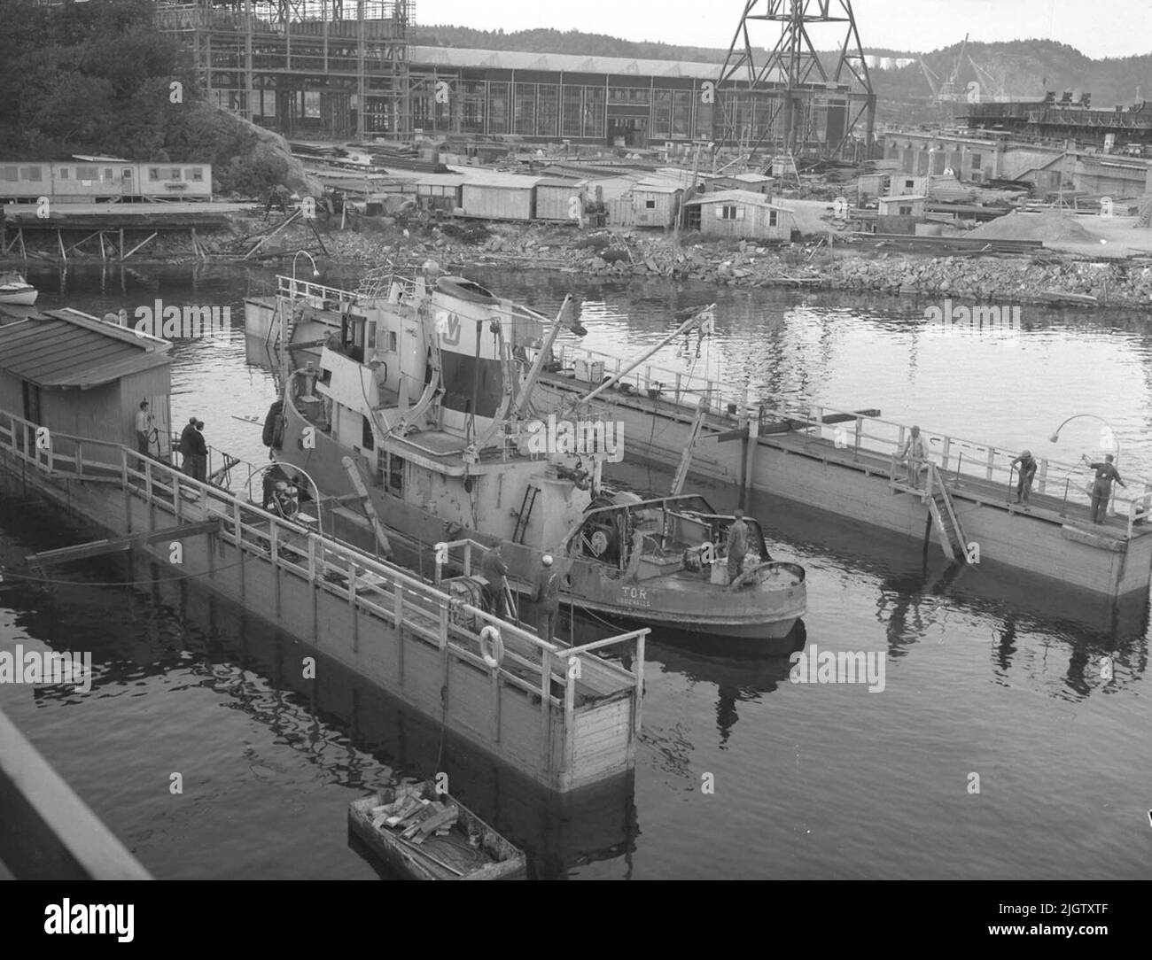 The tugboat Tor in the tree rock. The tree rock is the smallest ...