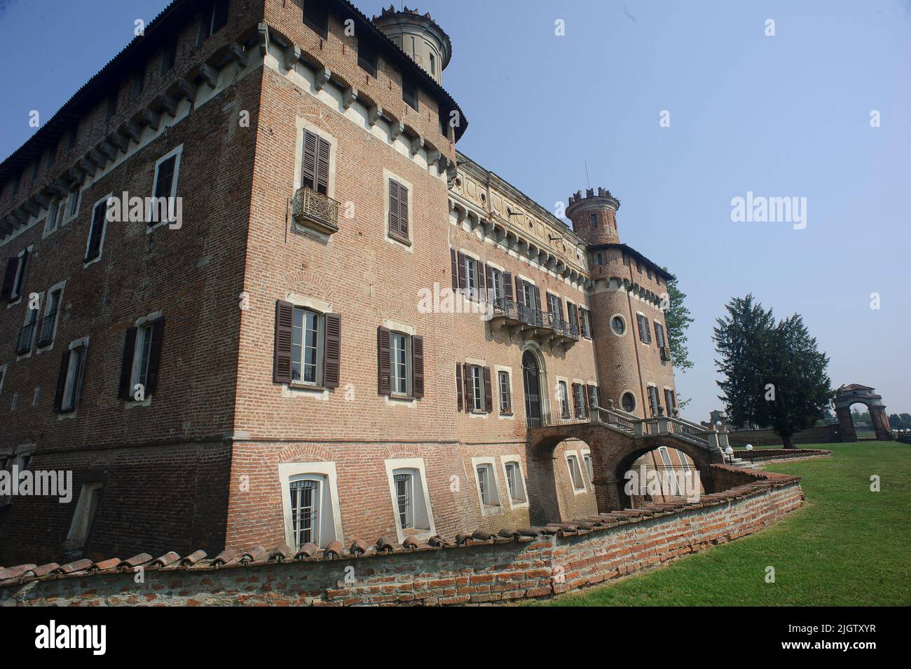 Europe, Italy, Pavia, Chignolo Po, Procaccini Castle ex Cusani Visconti ...