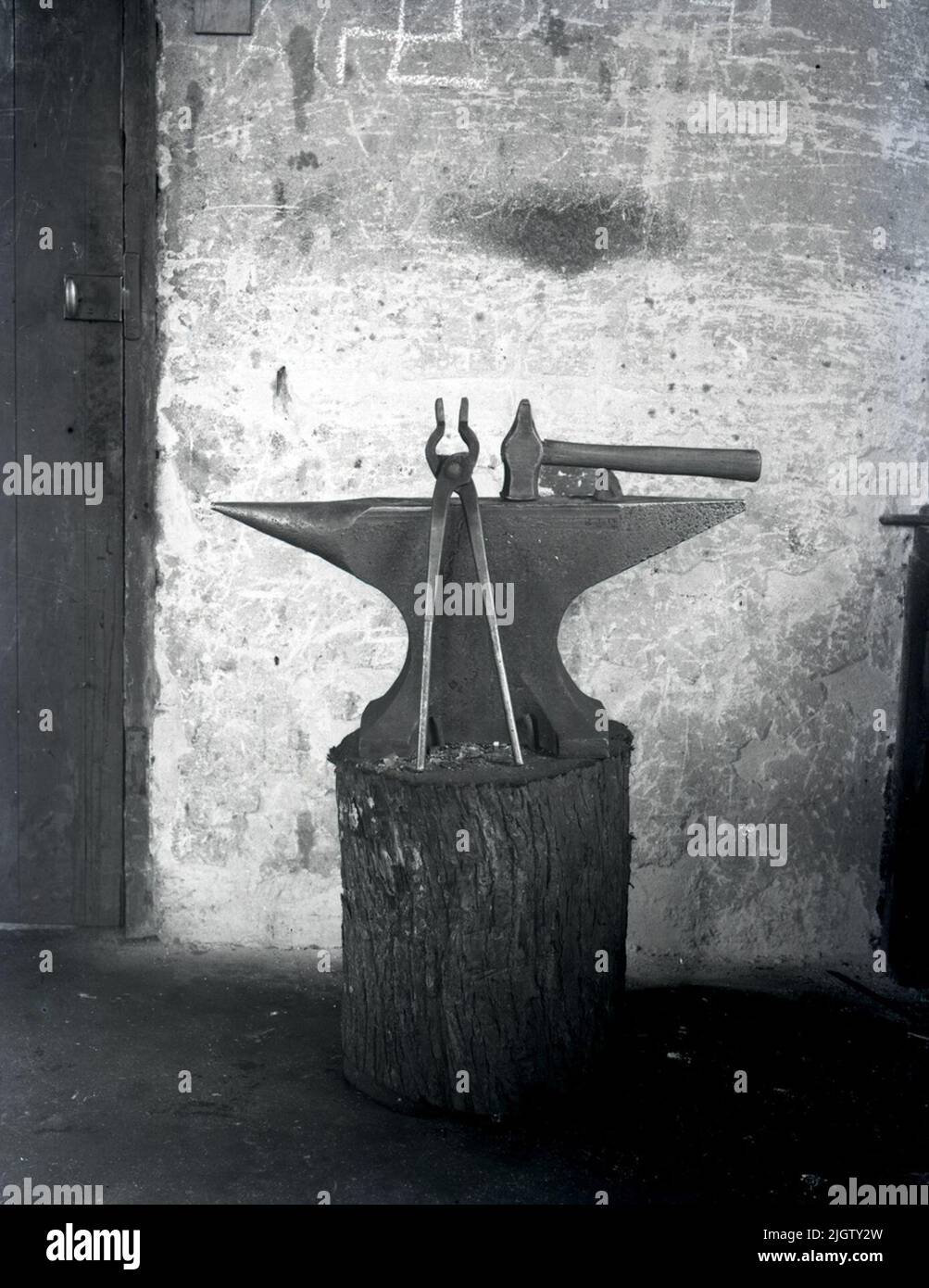 The Nordberg Foundation's Craft School. Interior, smithy. The school ...