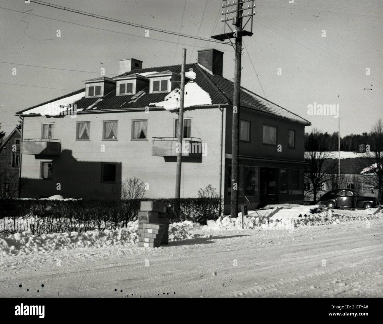 Trogen's charcuterie and apartment building. The house behind is the ...
