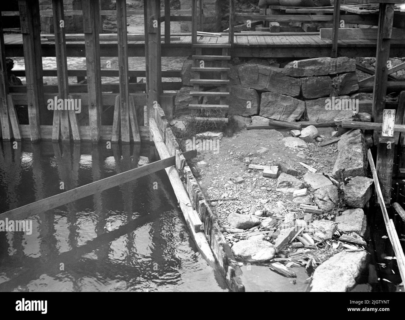 Munkedal mill's dust building at the barracks Stock Photo - Alamy