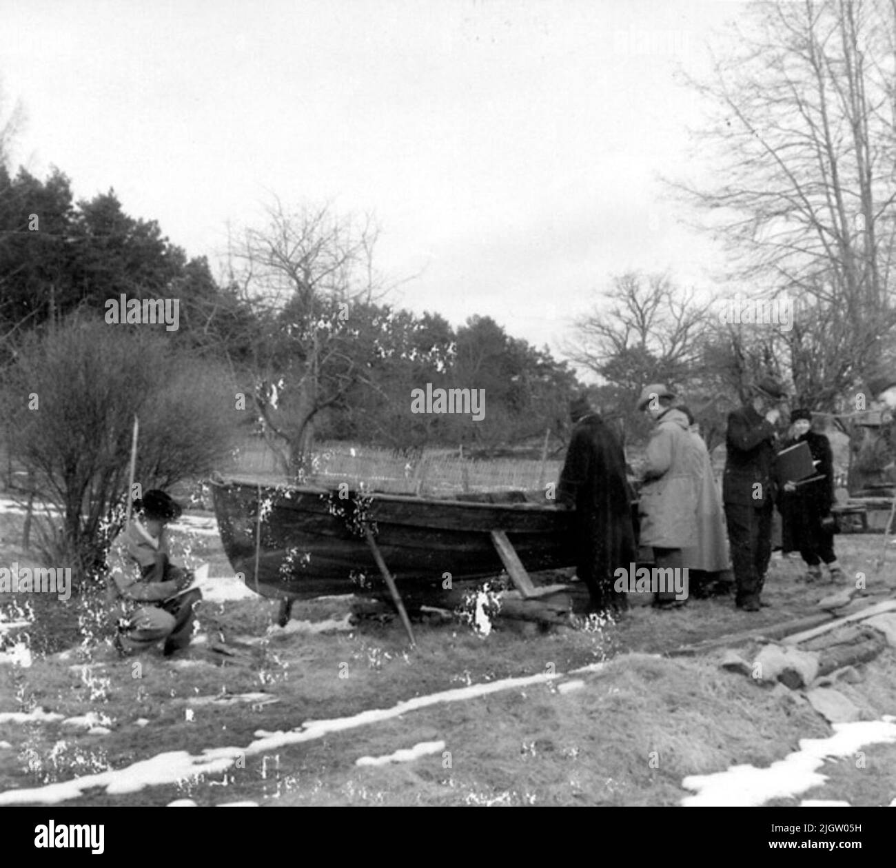 Students on boat Black and White Stock Photos & Images - Alamy
