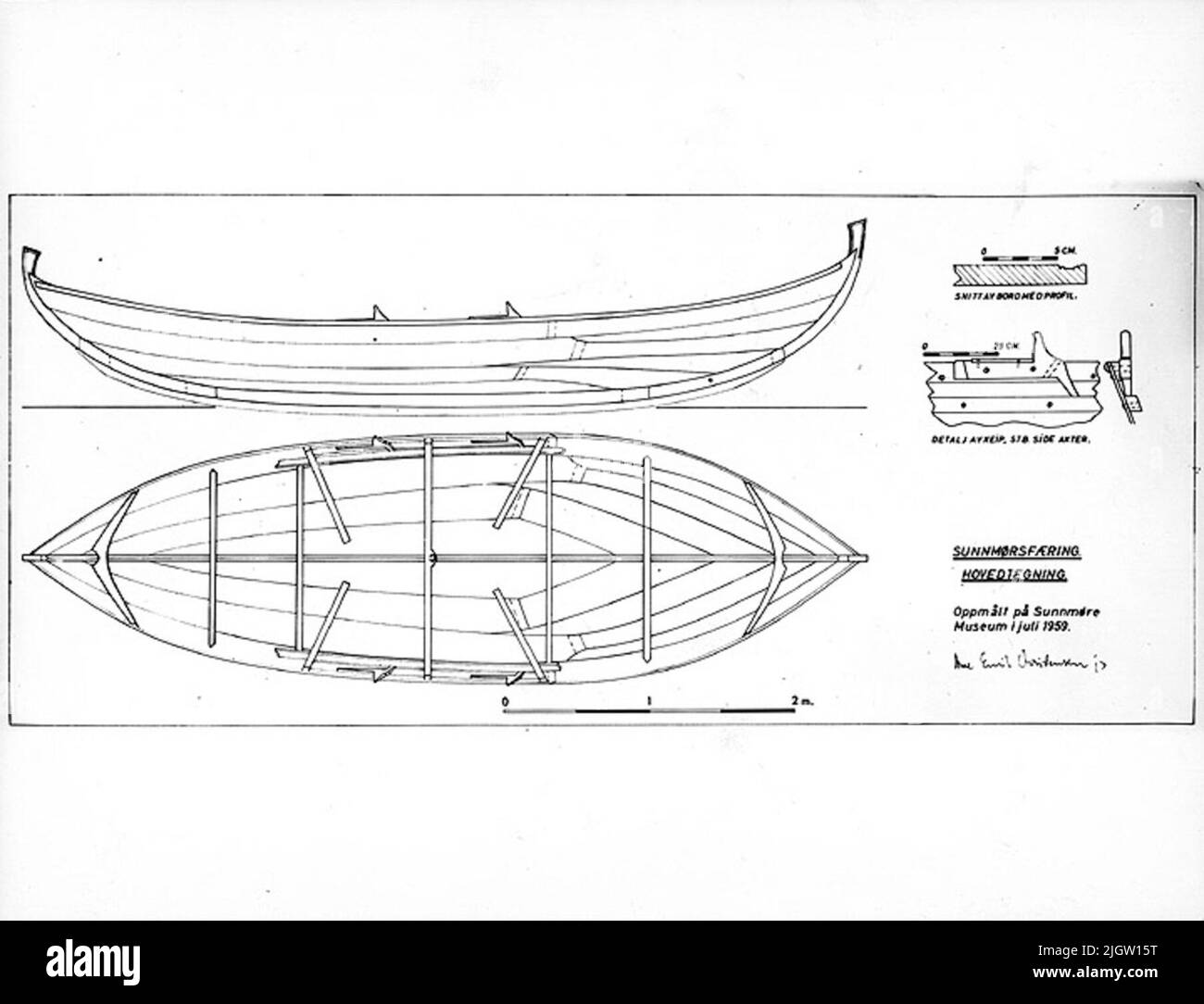 Written on the back: Painting of small?-Boat from Sunnmöre, Vestnogre ...