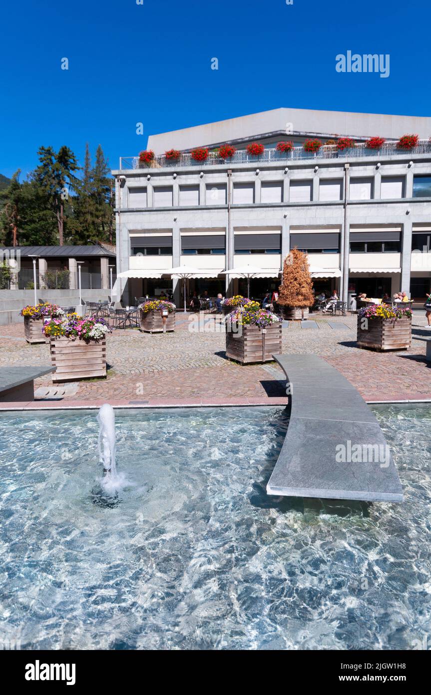 Italy, Lombardy, Valtellina, Bormio, Bormio Terme, Thermal Bath Stock ...