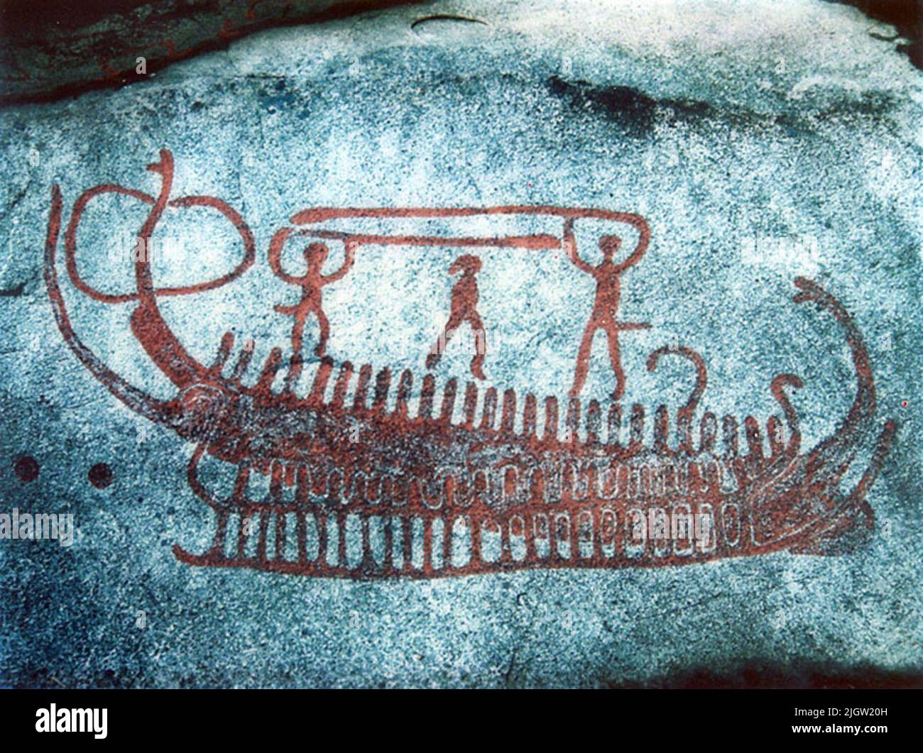 Rock carving stamped on the back: "Bohuslän Museum. Tanum." A rock ...
