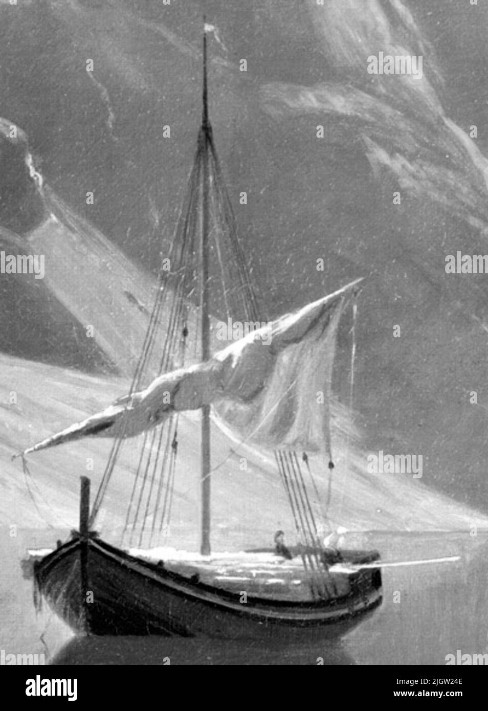 Written on the back: Amaldus Nielsen Norwegieche Fjord Detail Stock ...