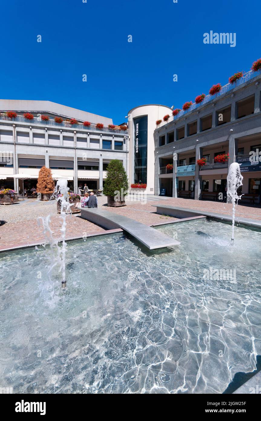 Italy, Lombardy, Valtellina, Bormio, Bormio Terme, Thermal Bath Stock ...