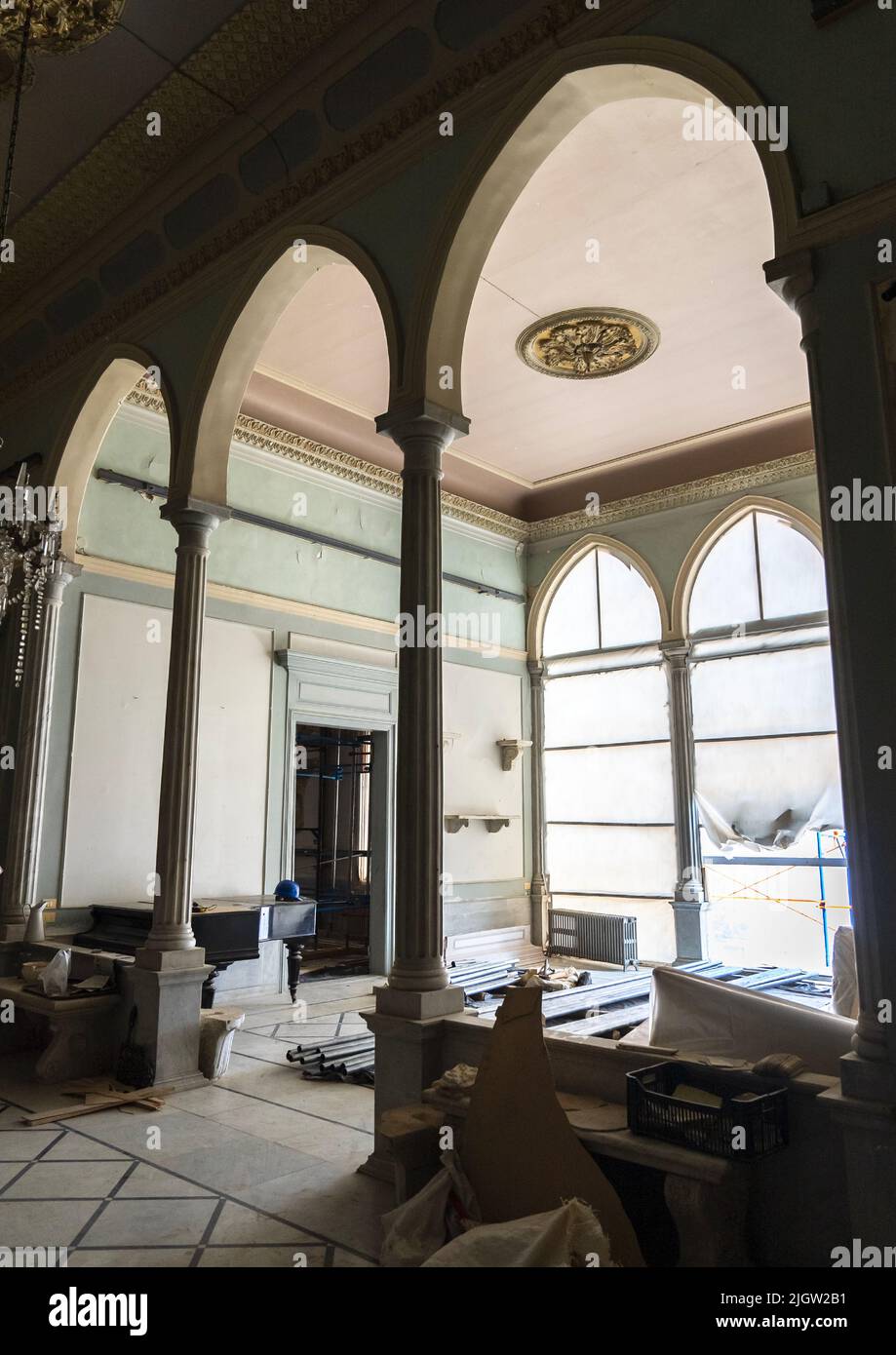 Triple arches window in Sursock Palace, Beirut Governorate, Beirut ...