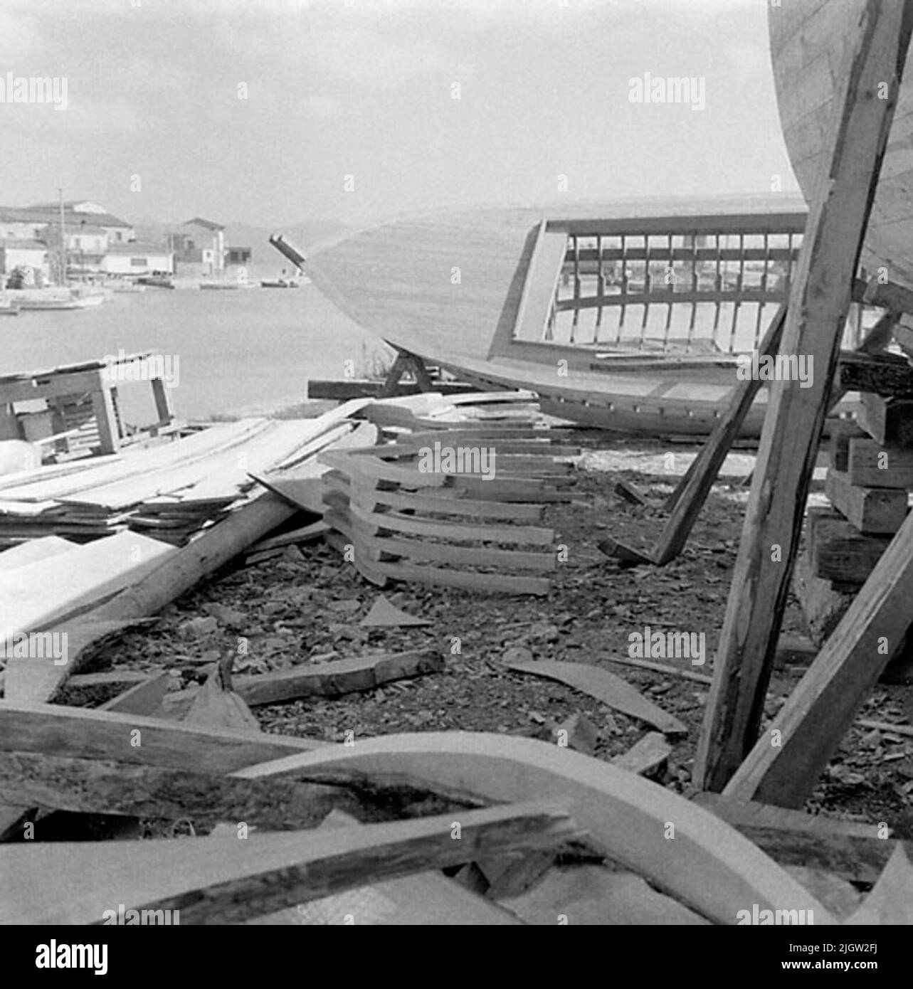 Collection of 9 pcs. pictures. Photo of a boat hull on one lap Stock ...