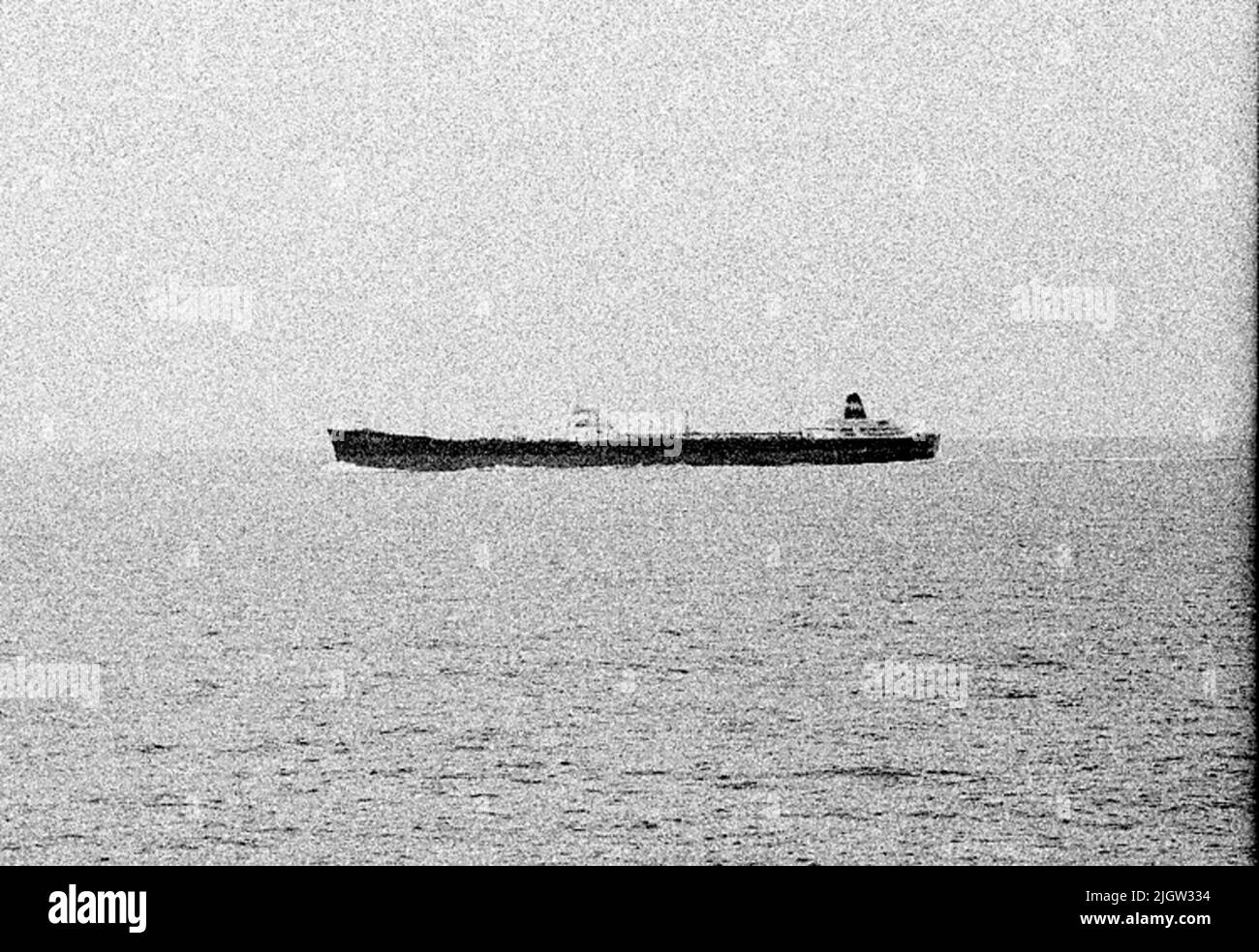 Tanker ship in open ocean Black and White Stock Photos & Images - Alamy