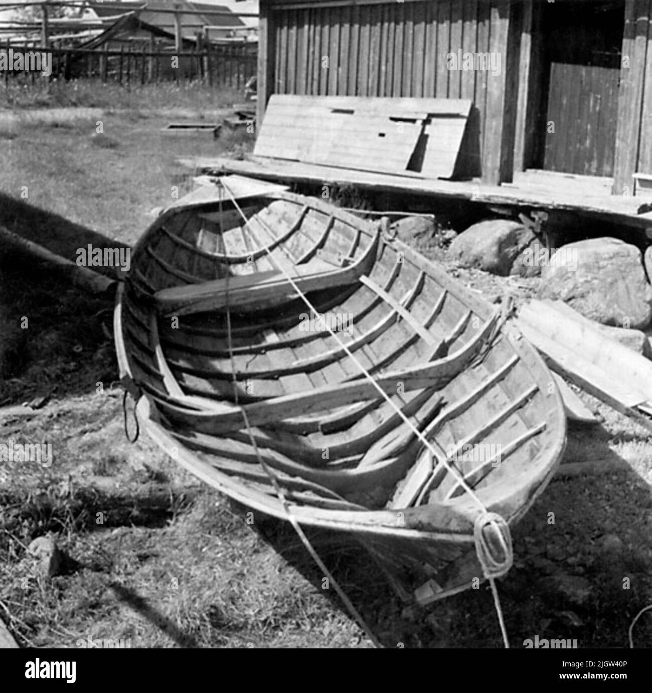 Written on the back: 9, 1304, Julle, built in 1896 by Olof Mattsson on ...