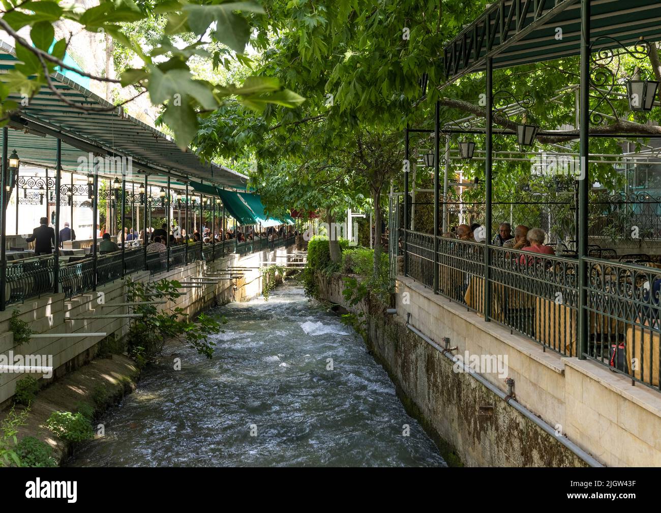 Restaurant along Bardouni river, Beqaa Governorate, Zahle, Lebanon ...