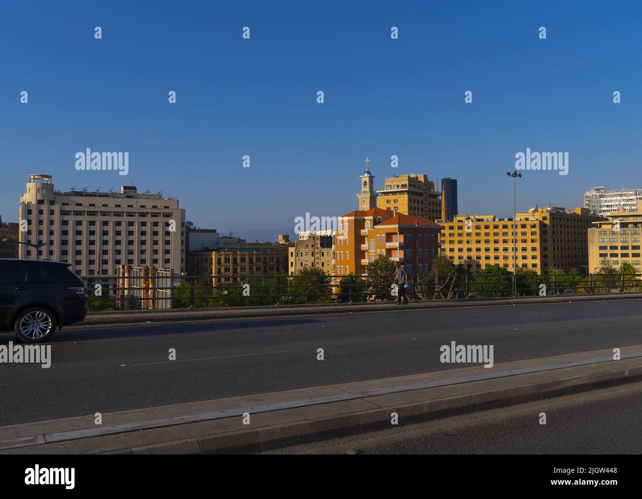 Beirut city living blocks and buildings from the highway, Beirut ...