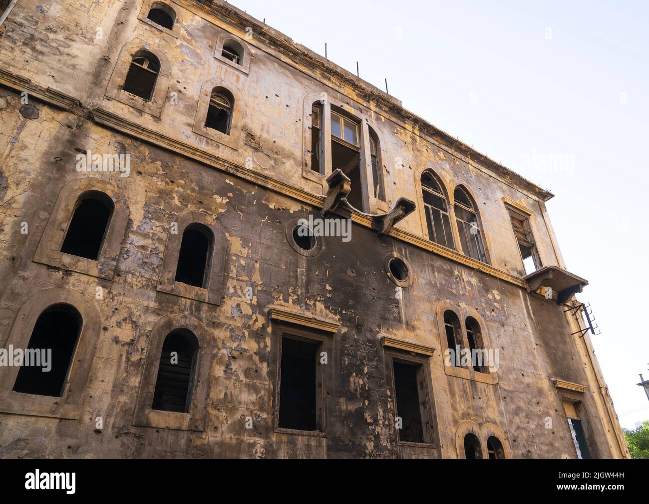 Old abandoned lebanese building, Beirut Governorate, Beirut, Lebanon ...