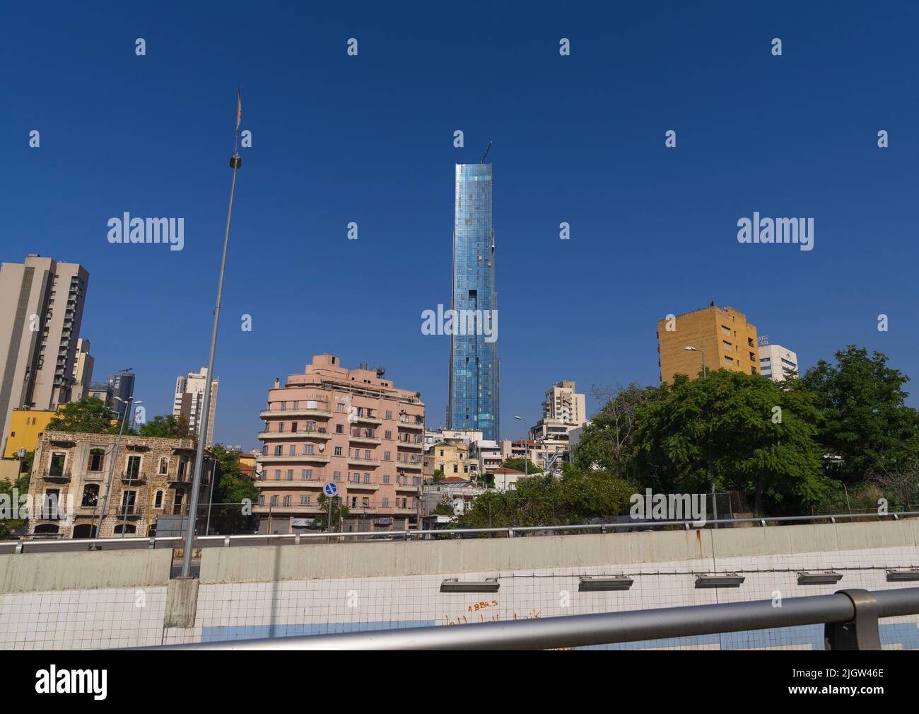 Living blocks and buildings, Beirut Governorate, Beirut, Lebanon Stock ...