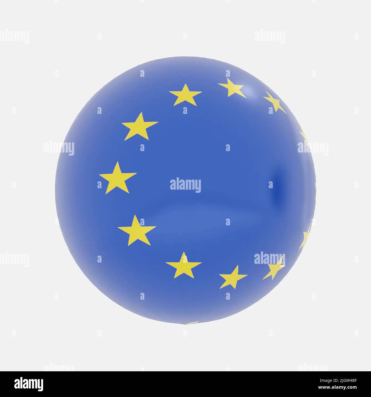 3d render of globe in Euro countries flag for icon or symbol Stock ...