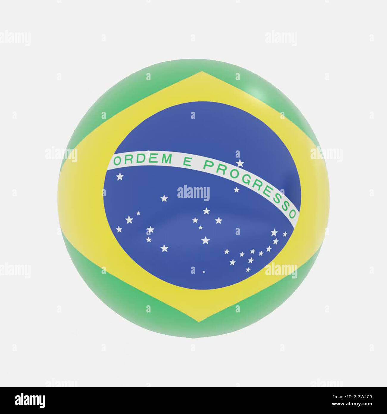 3d render of globe in Brazil countries flag for icon or symbol Stock ...