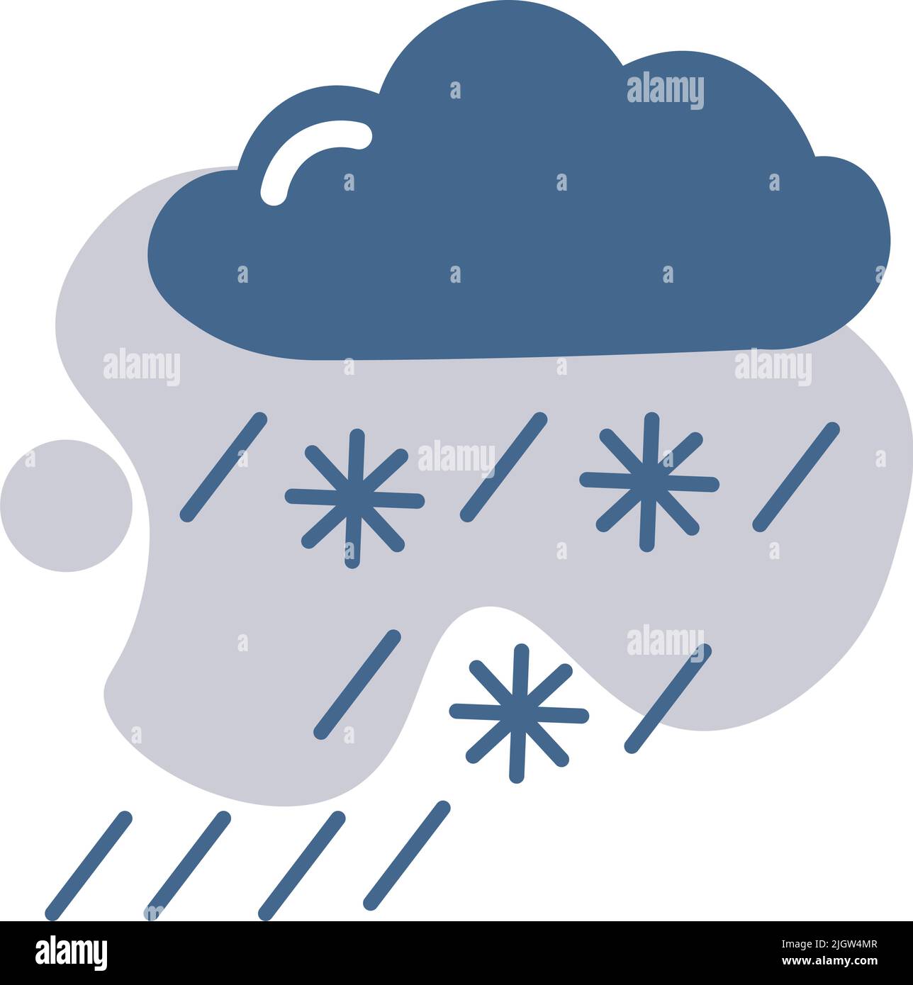 Snowing weather forecast sign, meteorology icon Stock Vector Image ...