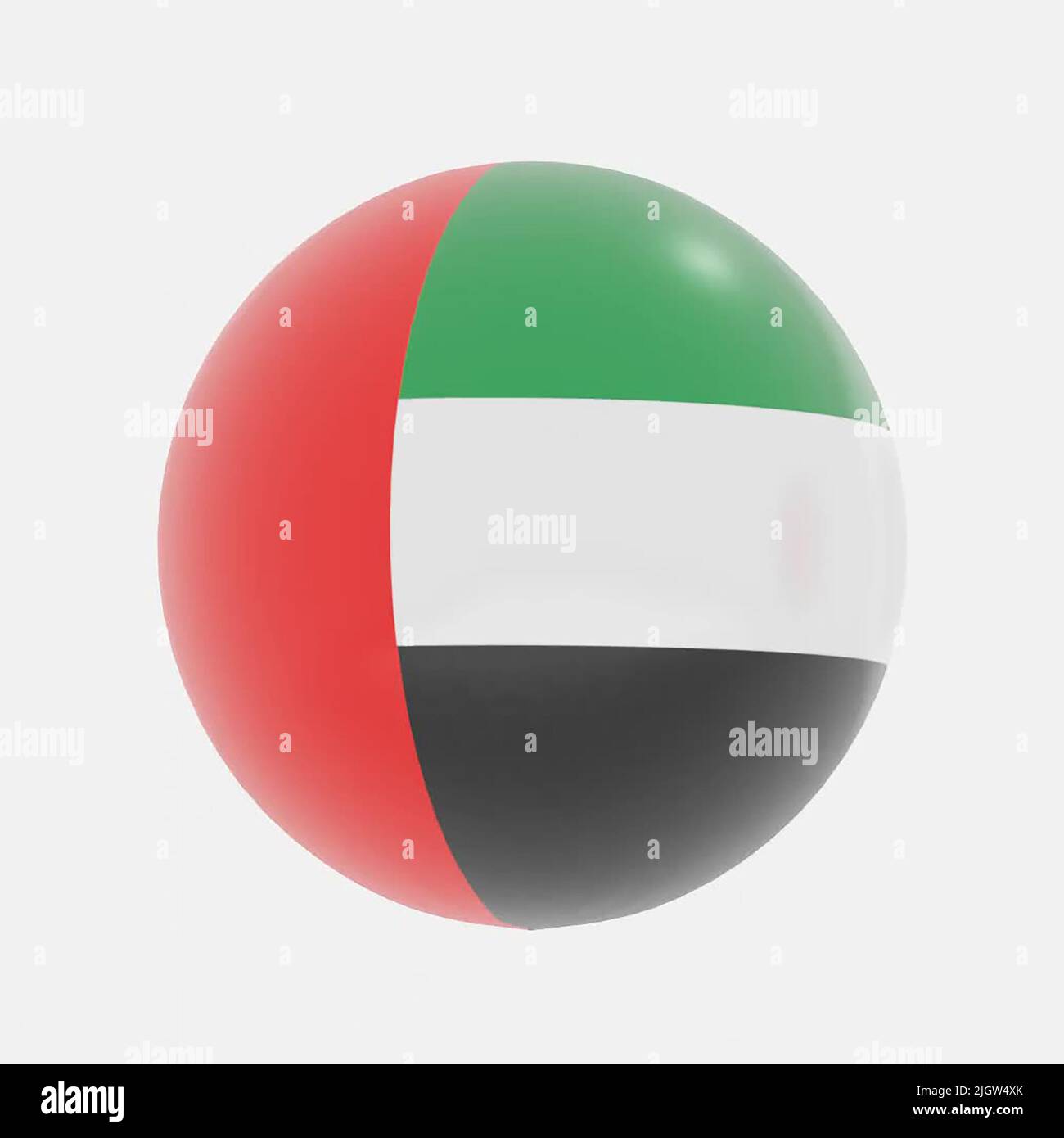 3d render of globe in UAE countries flag for icon or symbol Stock Photo ...