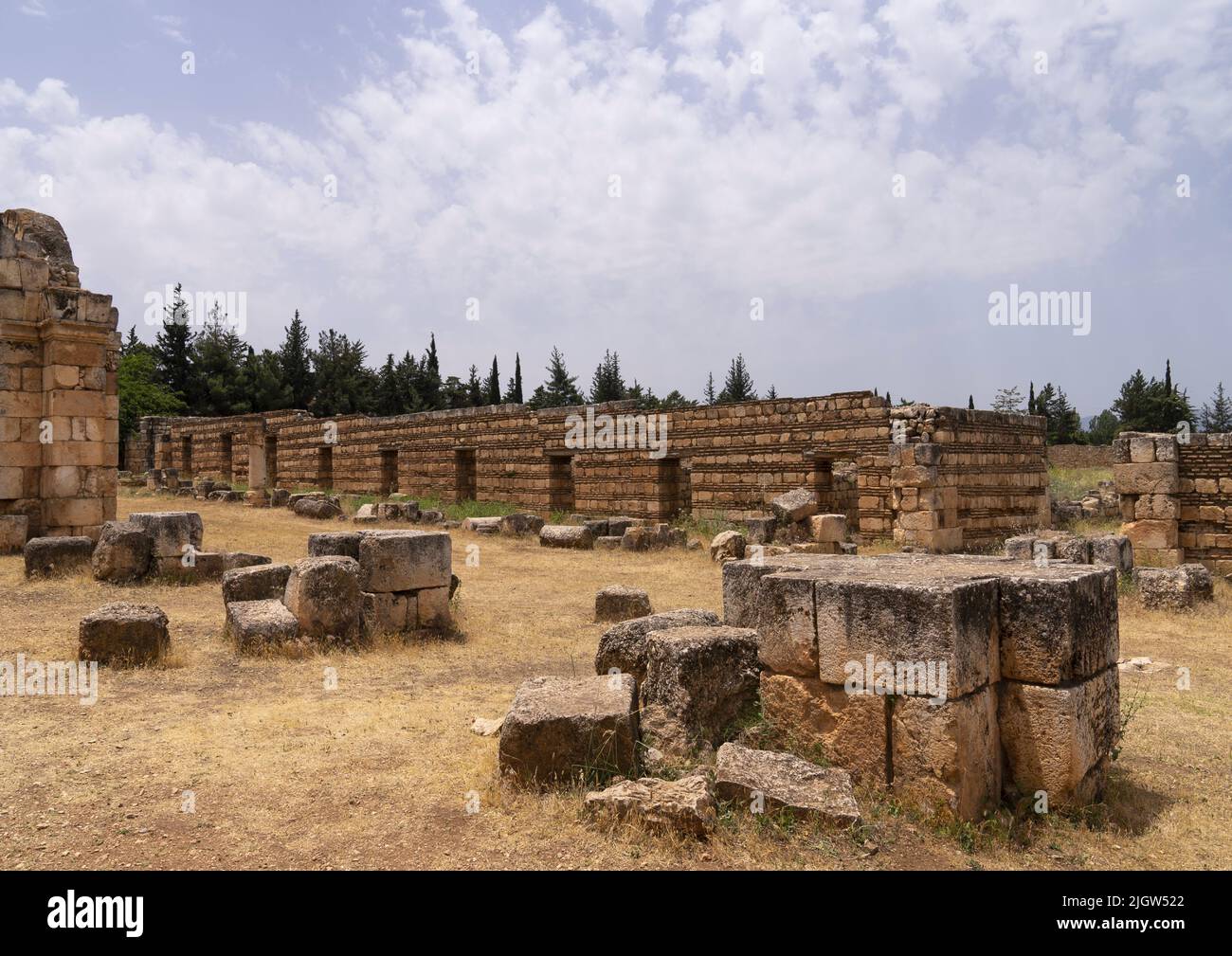 Ruins of the Umayyad Aanjar in Beeka valley, Beqaa Governorate, Anjar ...