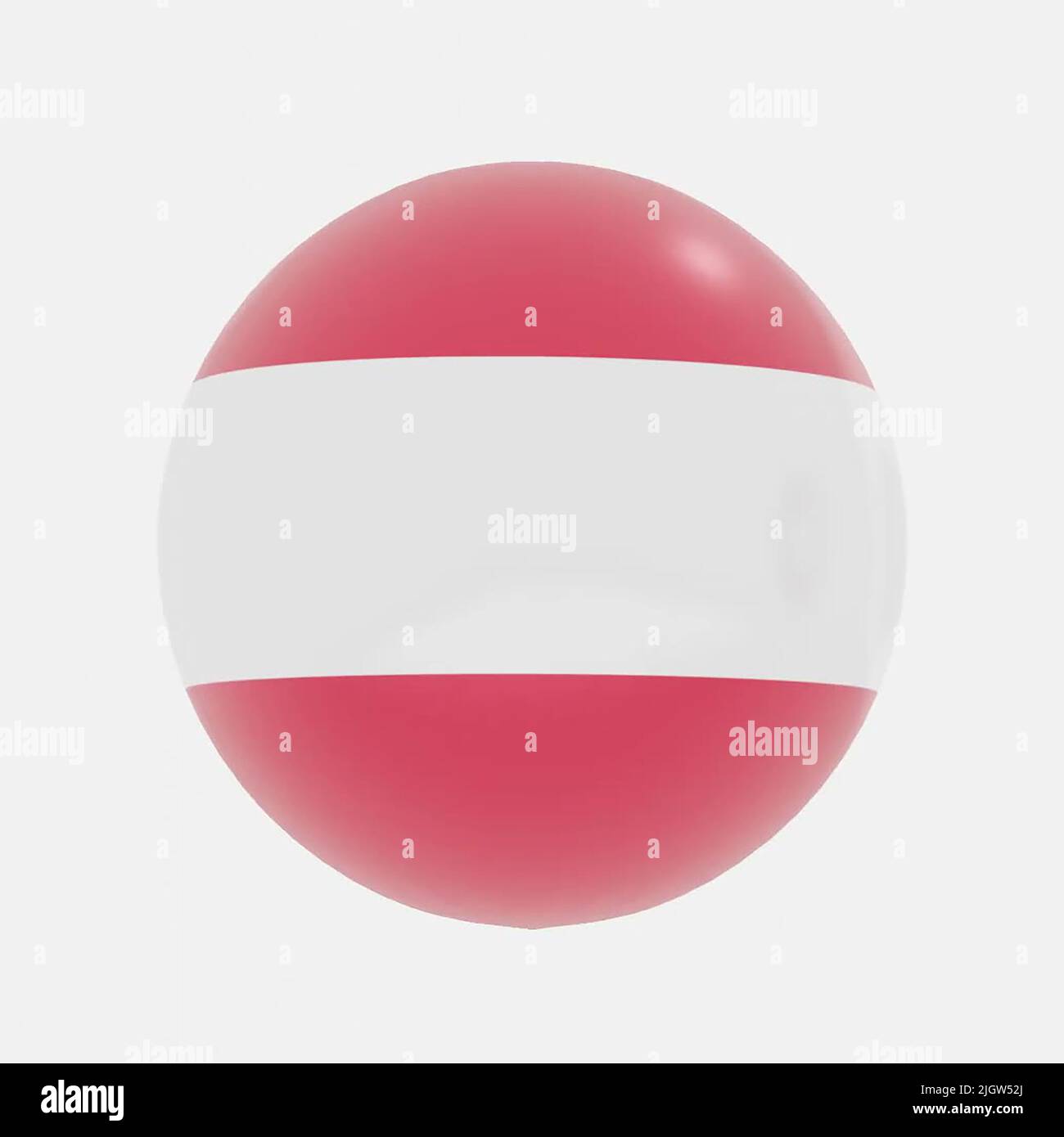 3d render of globe in Austria countries flag for icon or symbol Stock ...