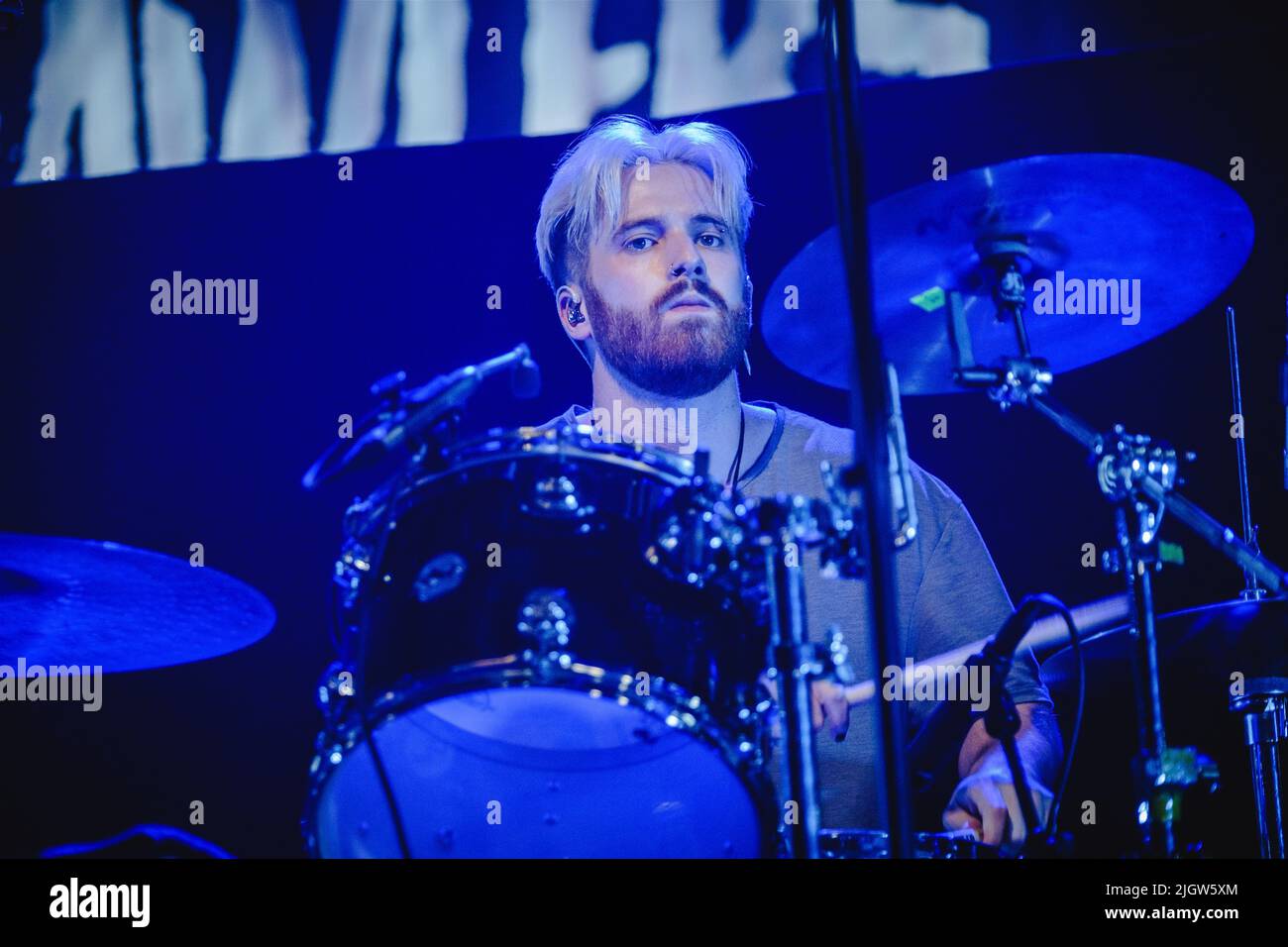 Montreux, Switzerland. 12th July, 2022. The British rock band Crawlers performs a live concert ...