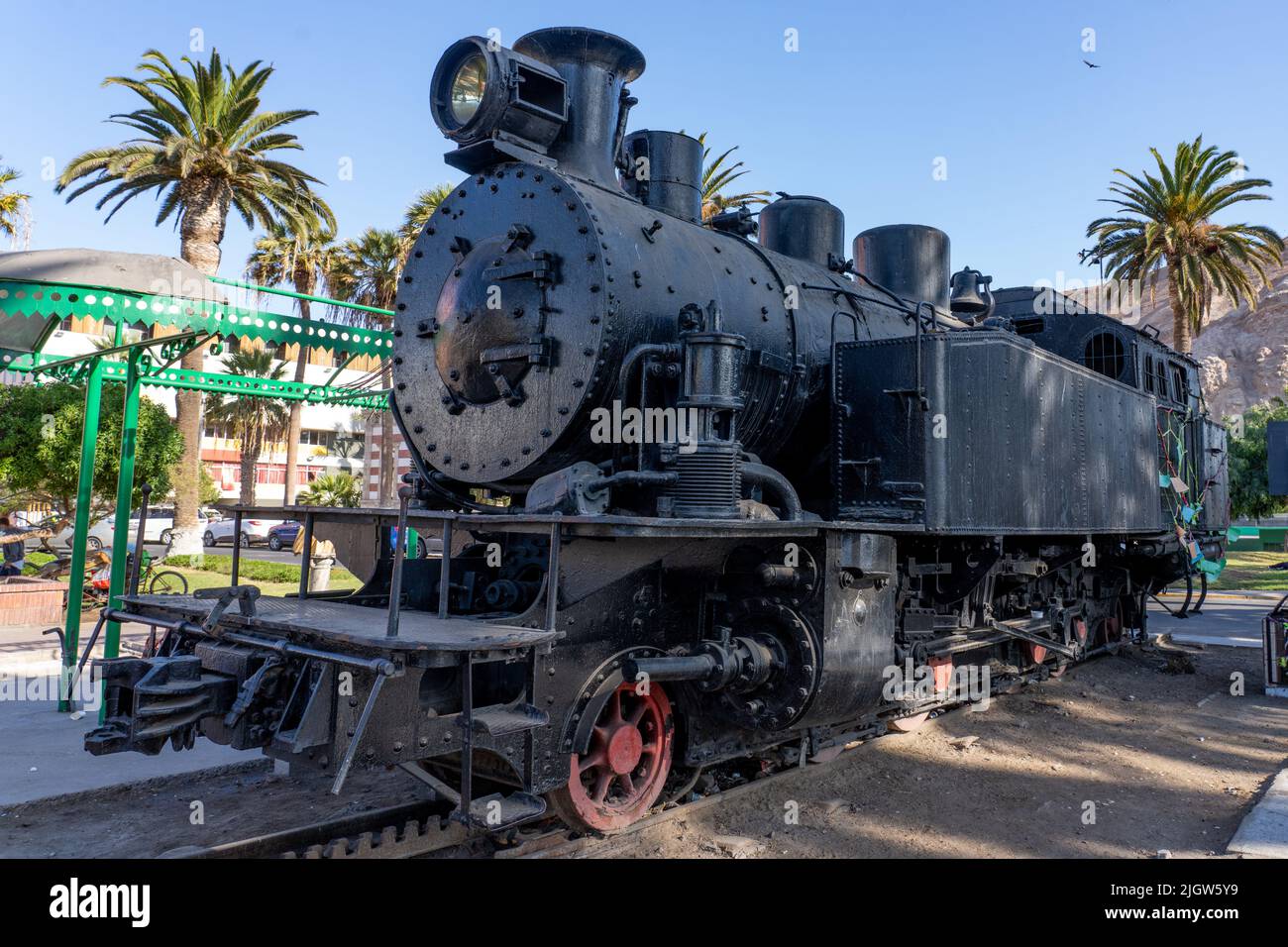 A steam locomotive built in Germany in 1924 for a narrow-gauge railway ...