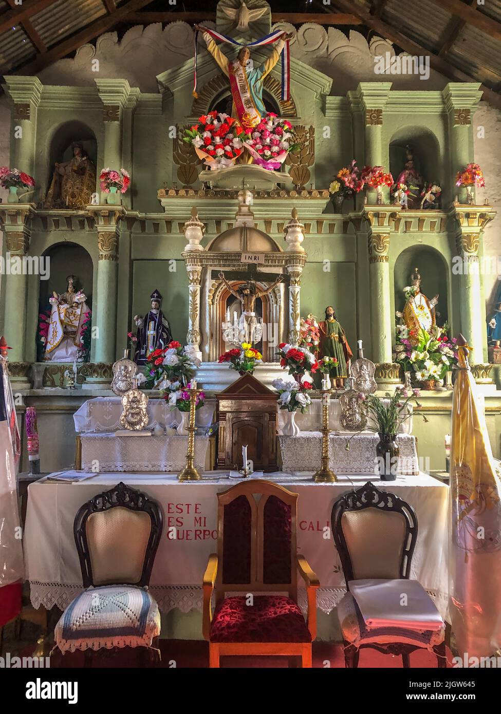 The altarpiece of the Church of St. Ildefonso, built in the late 1800's ...