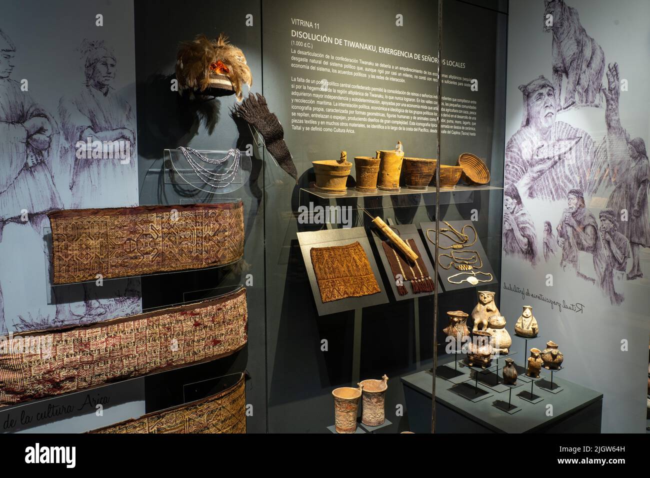 Textiles and ceramic pottery from the Andean culture in the San Miguel ...