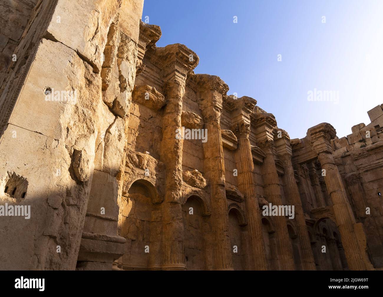 Antique ruins at the archeological site, Baalbek-Hermel Governorate ...