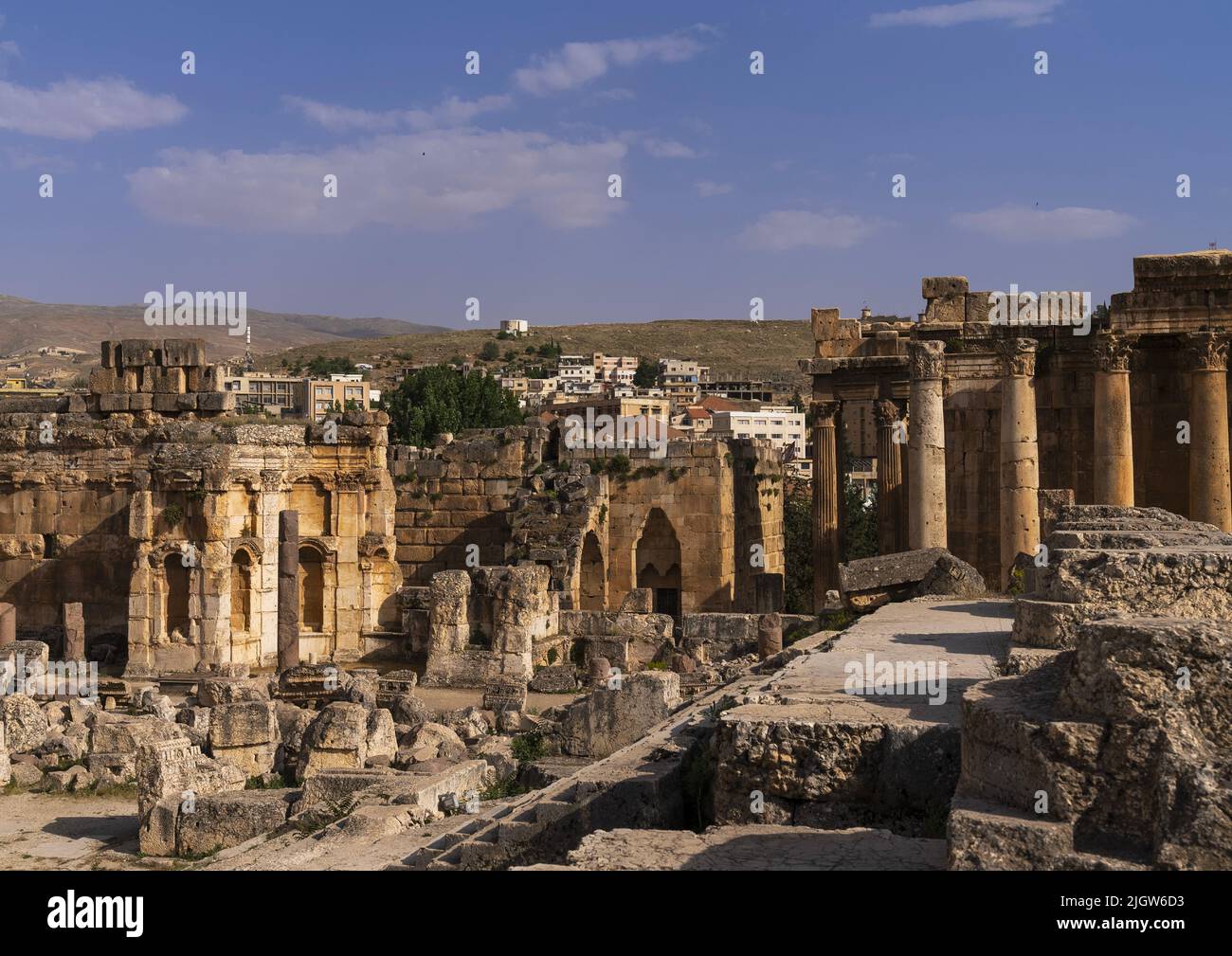 Great court of the temple complex, Baalbek-Hermel Governorate, Baalbek ...