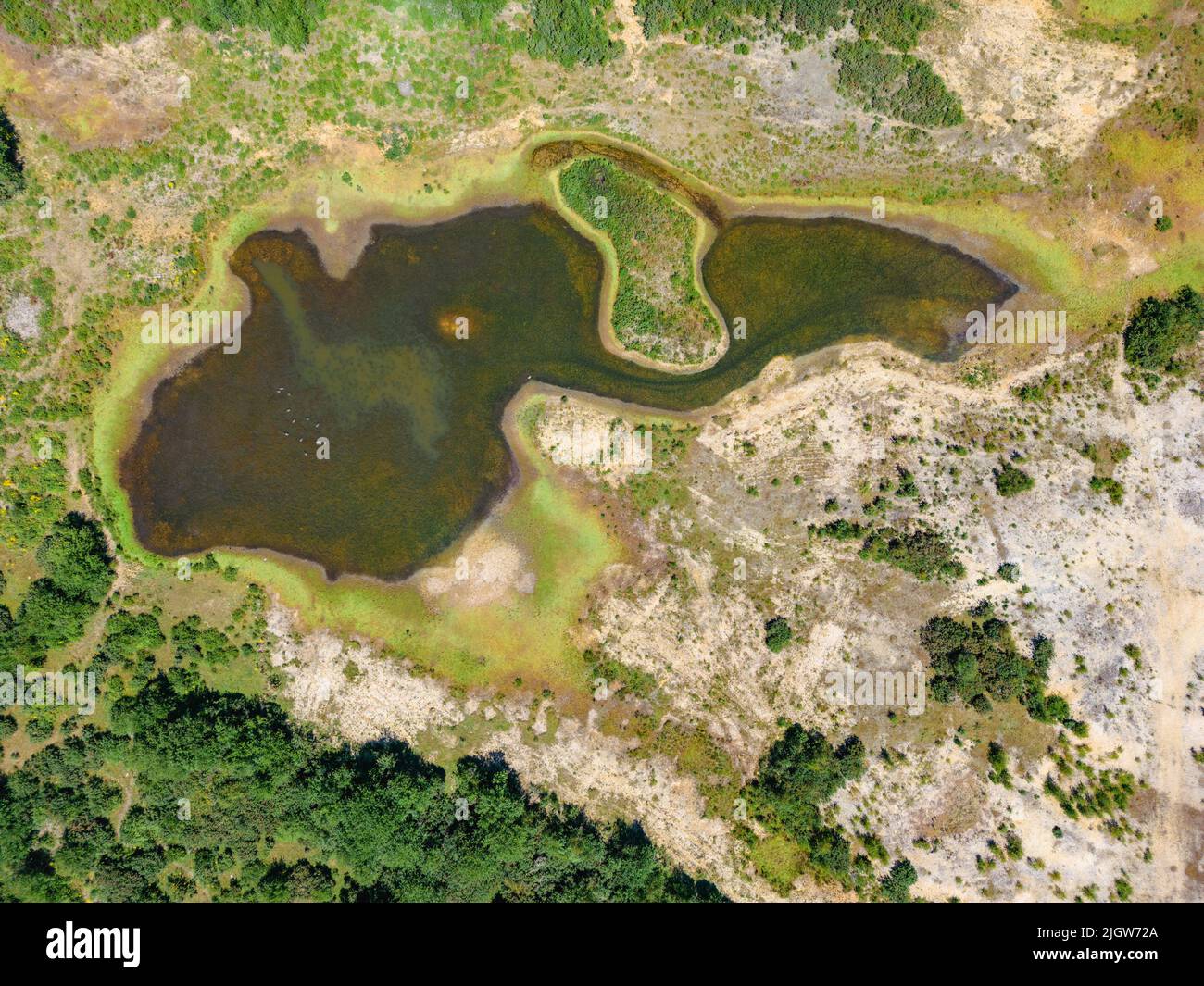 RAF Greenham Common Lakes Stock Photo - Alamy