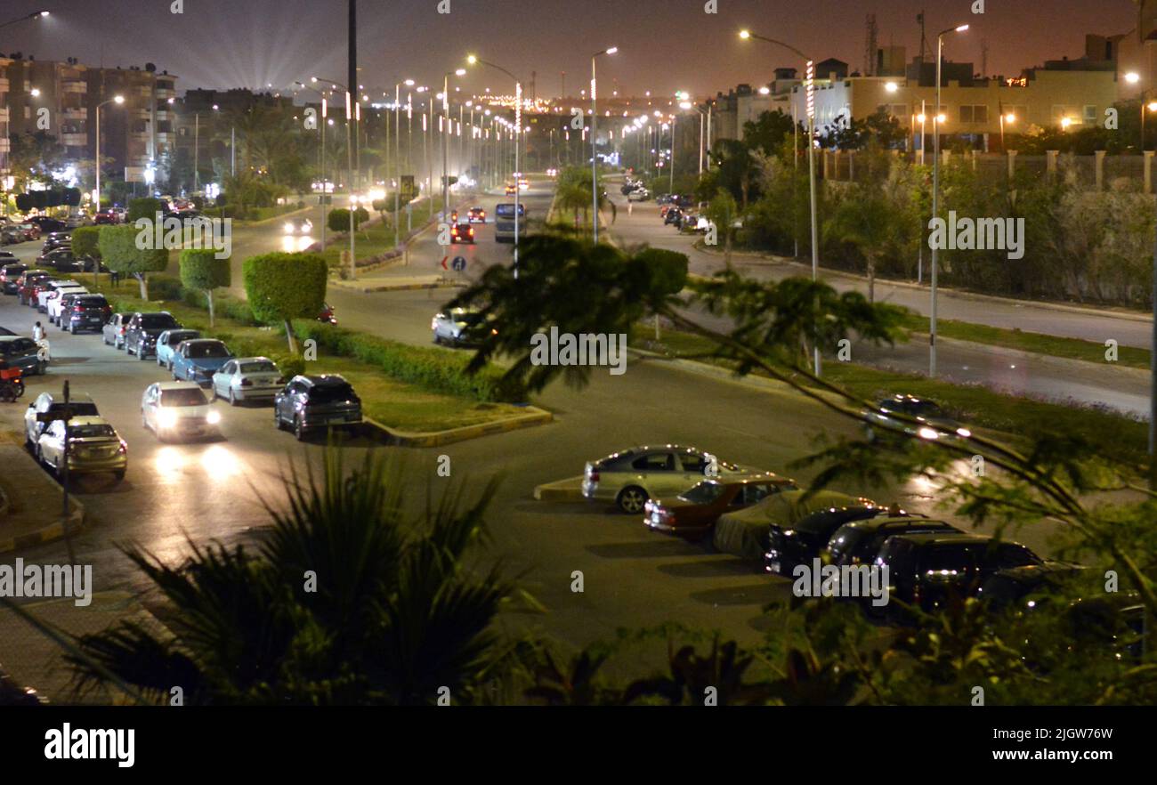 Cairo rush hour night traffic hi-res stock photography and images - Alamy