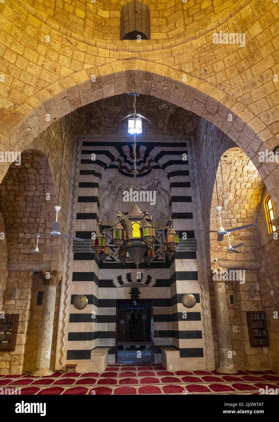 Taynal Mosque Interior view, North Governorate, Tripoli, Lebanon Stock ...