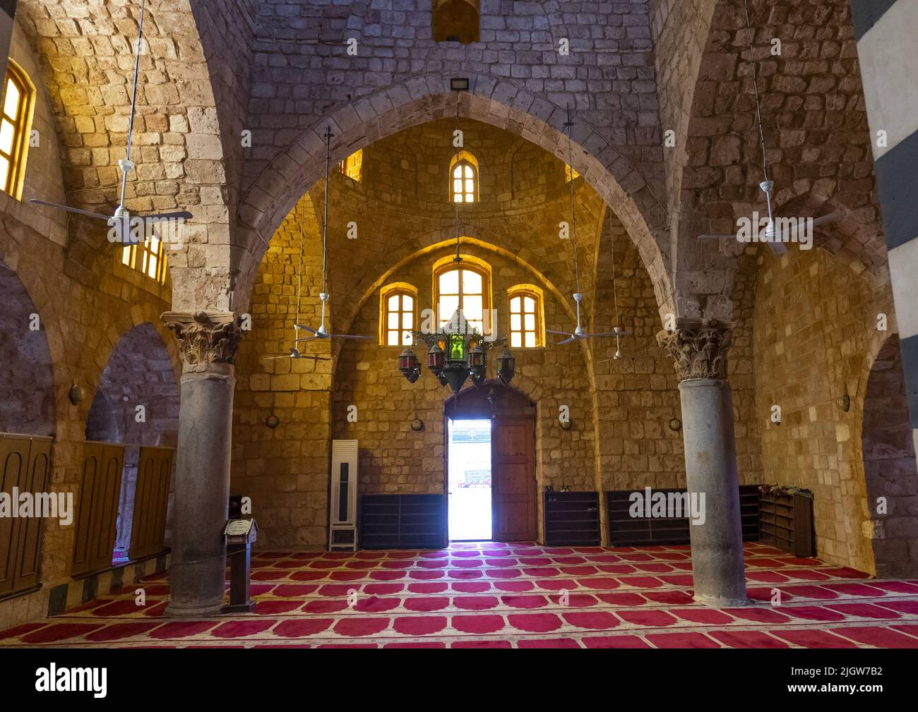 Taynal Mosque Interior view, North Governorate, Tripoli, Lebanon Stock ...