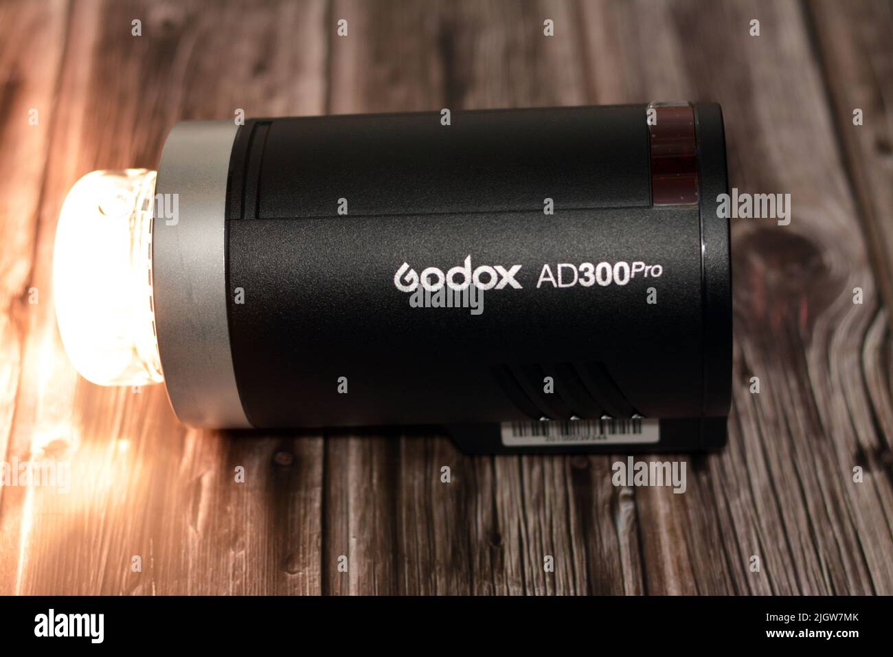 Cairo, Egypt, June 11 2022: A portable Godox AD300 Pro outdoor flash ...