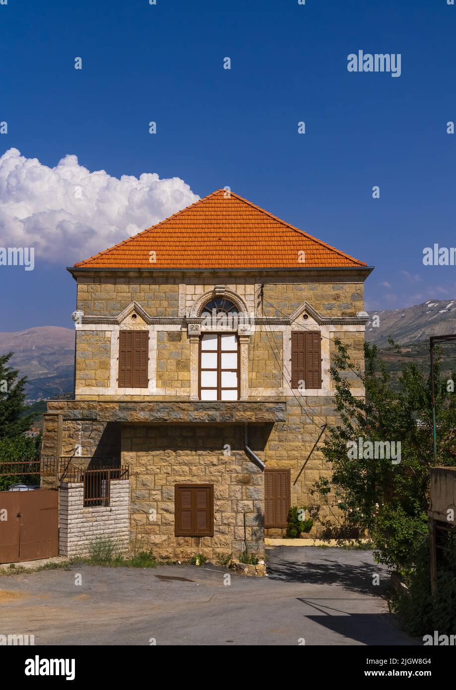 Old traditional lebanese house in a village, North Governorate of ...