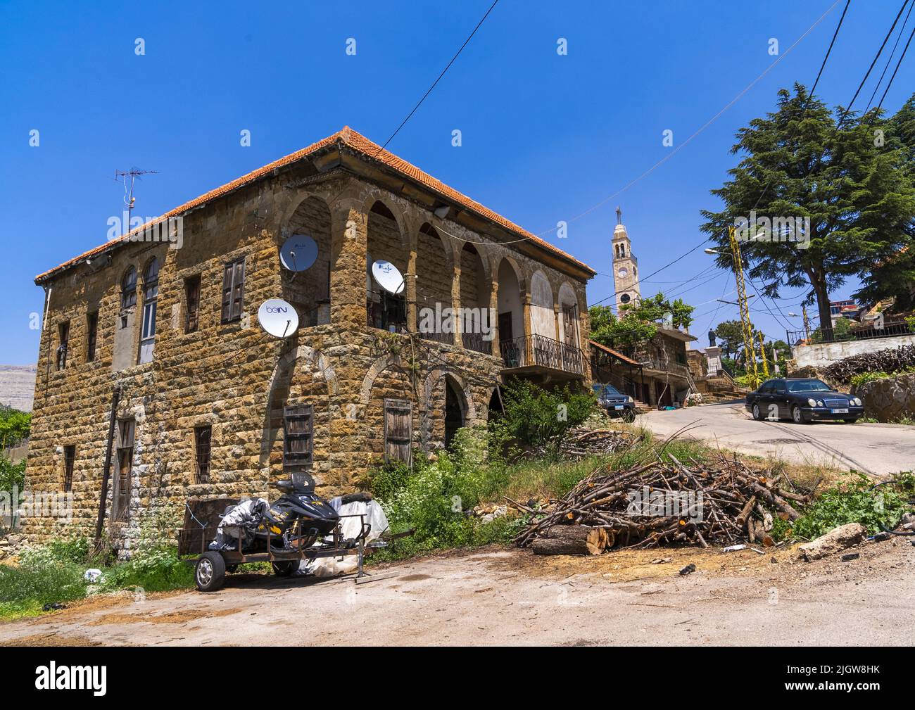 Old traditional lebanese house, North Governorate, Hasroun, Lebanon ...