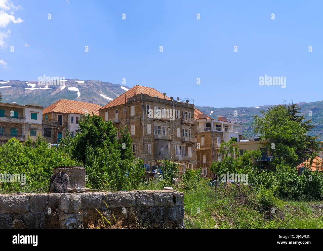 Old traditional lebanese houses in the mountain, North Governorate ...