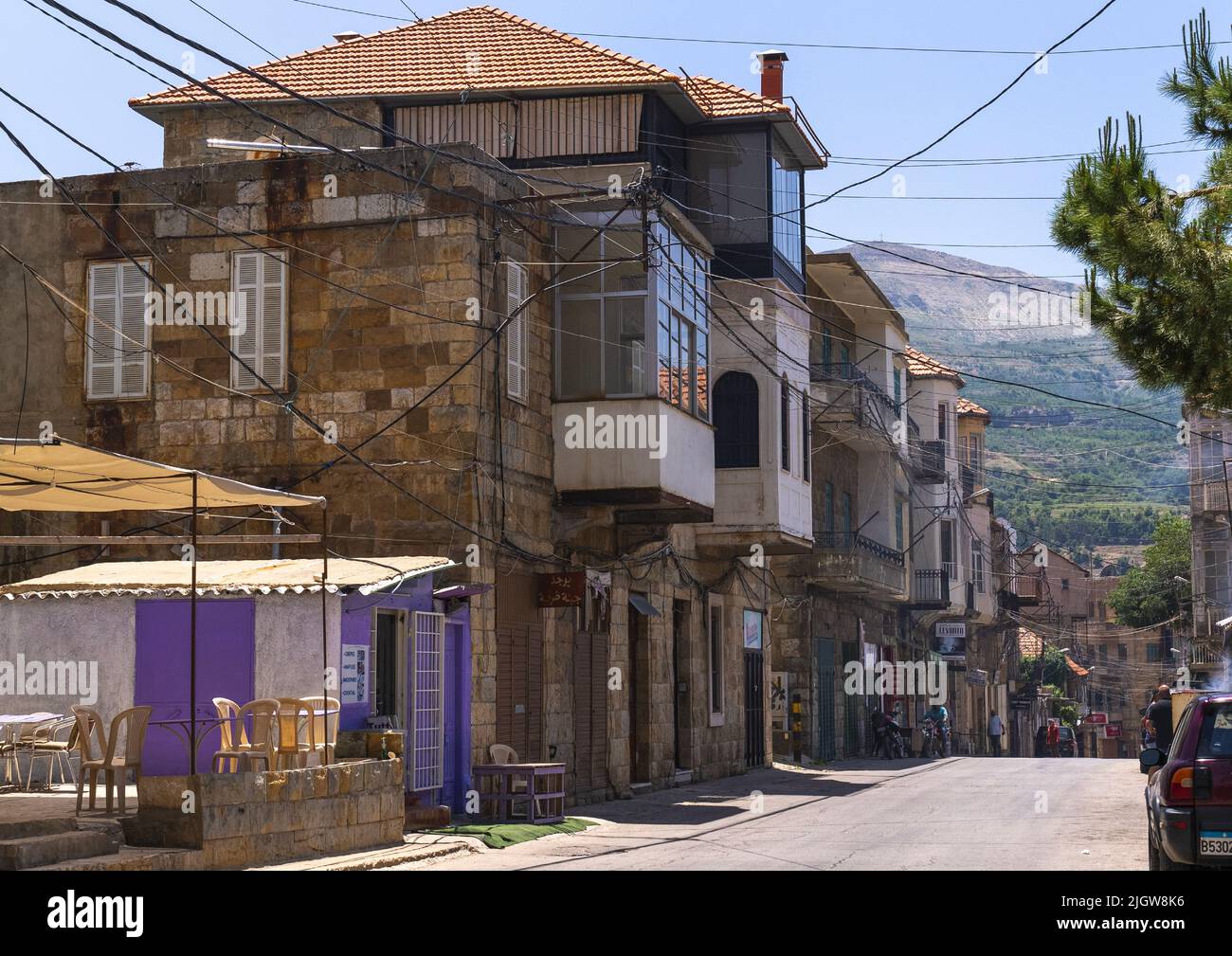 Old traditional lebanese houses, North Governorate, Hasroun, Lebanon ...