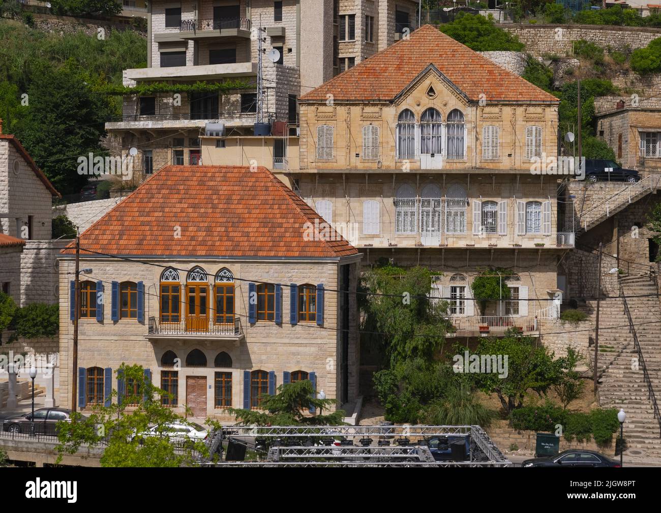 Old traditional lebanese houses in town, Beqaa Governorate, Zahle ...