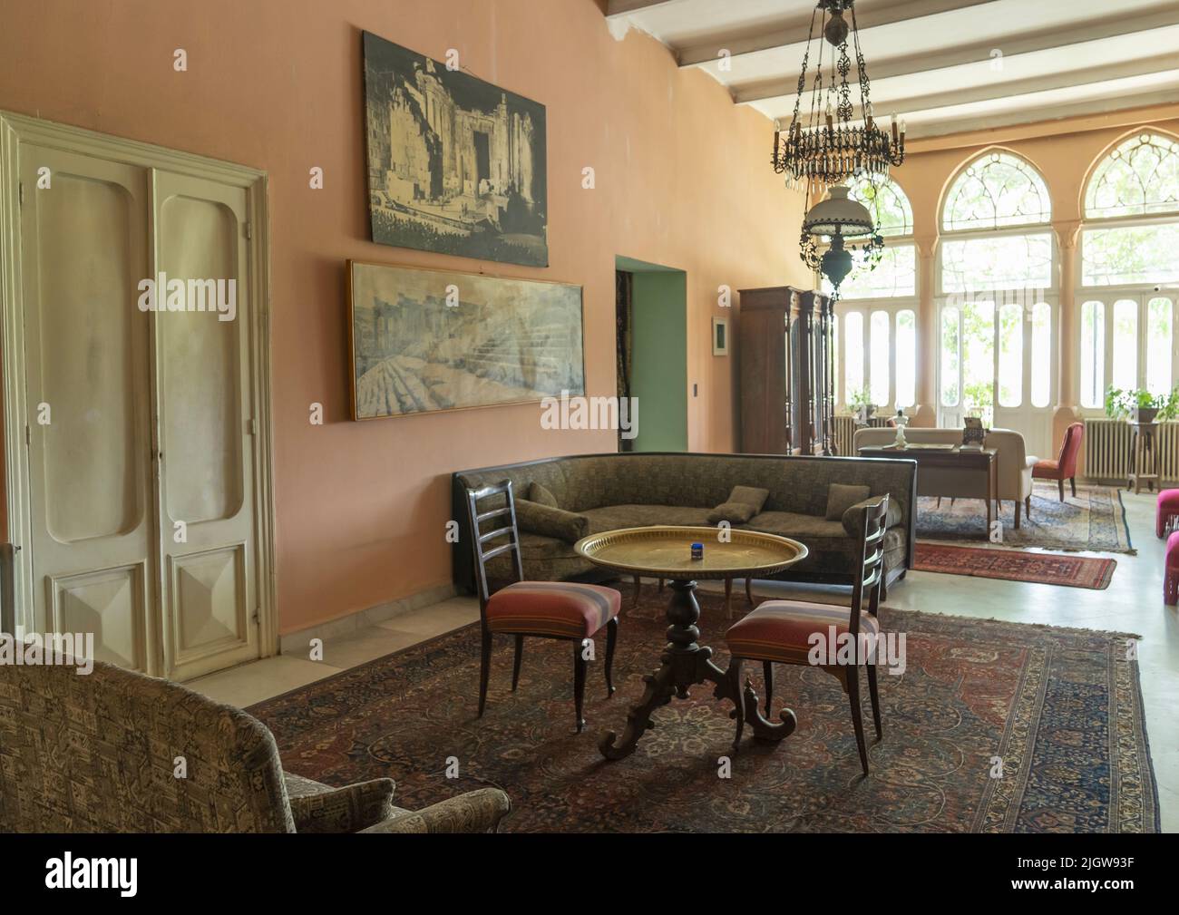 Palmyra hotel lounge, Baalbek-Hermel Governorate, Baalbek, Lebanon ...