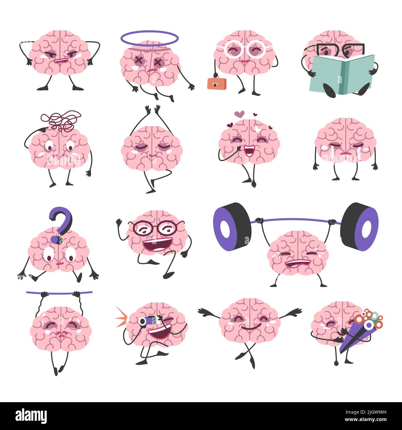 Brain training, active learning, meditation calm Stock Vector Image ...