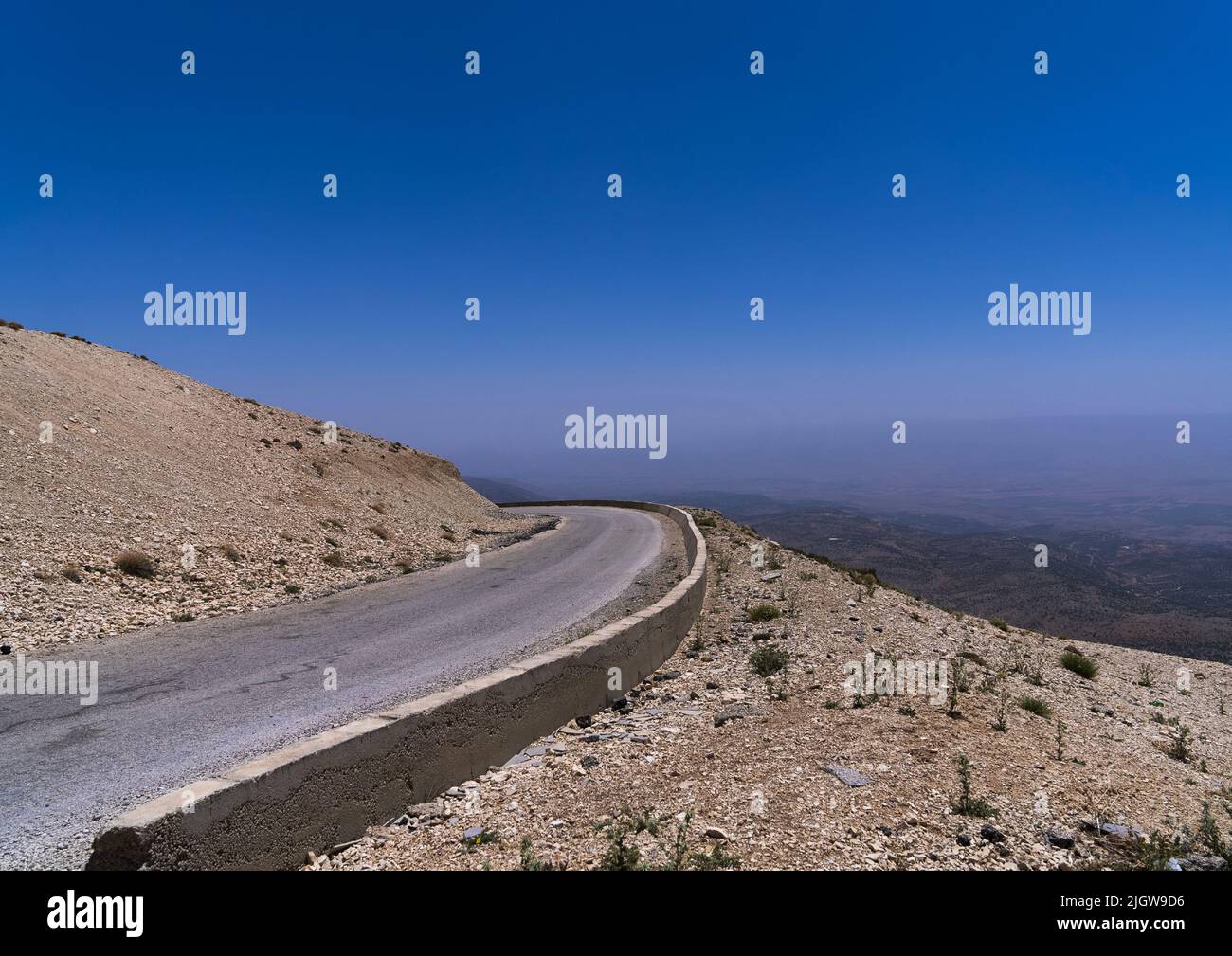 Road in the mountain, North Governorate, Daher el Kadib, Lebanon Stock ...