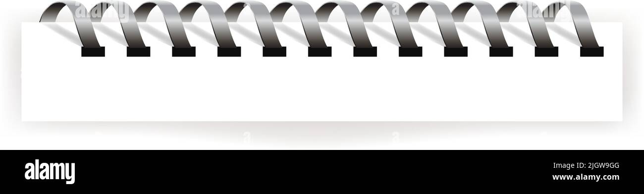 Notebook paper binder, spiral binders, vector Stock Vector Image & Art ...