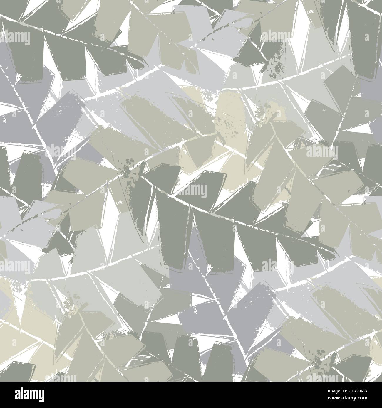 Abstract mono print style leaves seamless vector pattern background ...