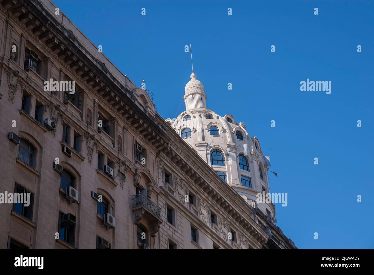 A low angle shot of dome of the historic Bencich building in Buenos ...