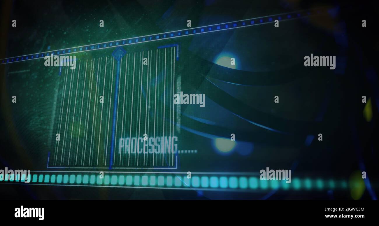 Image of data processing over computer server cables Stock Photo - Alamy