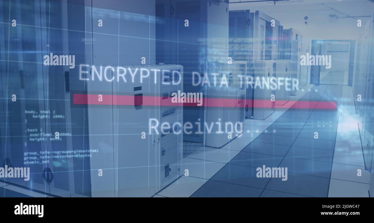 Image of data processing over computer servers Stock Photo - Alamy